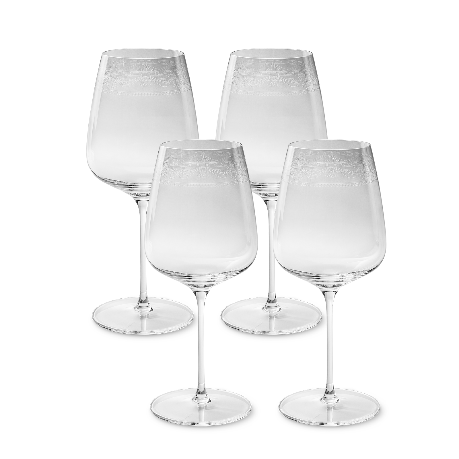 KURLAND KPM red wine glass, set of 4 - KPM-BERLIN